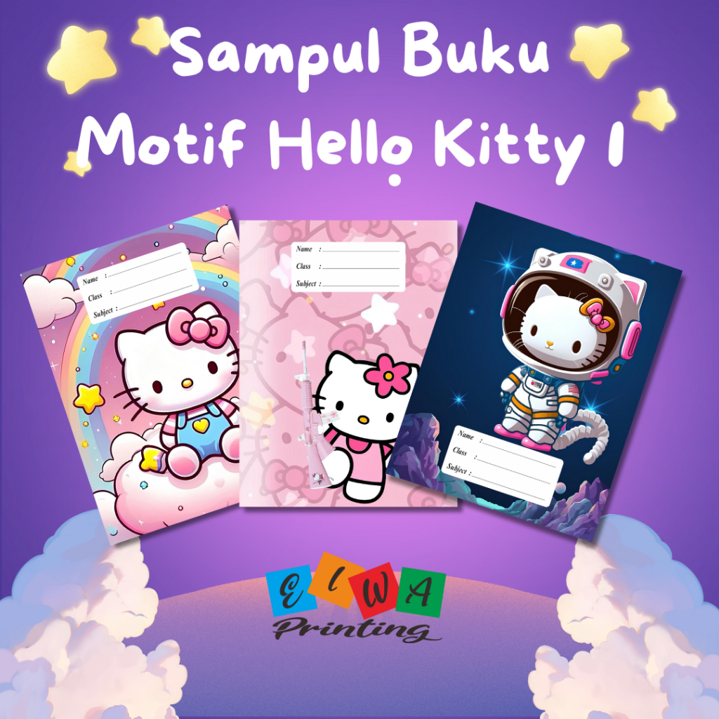 (CONTAINS 8 SHEETS) SIDU CAMPUS BIGBOSS NOTEBOOK COVER / HELLO KITTY 1 ...