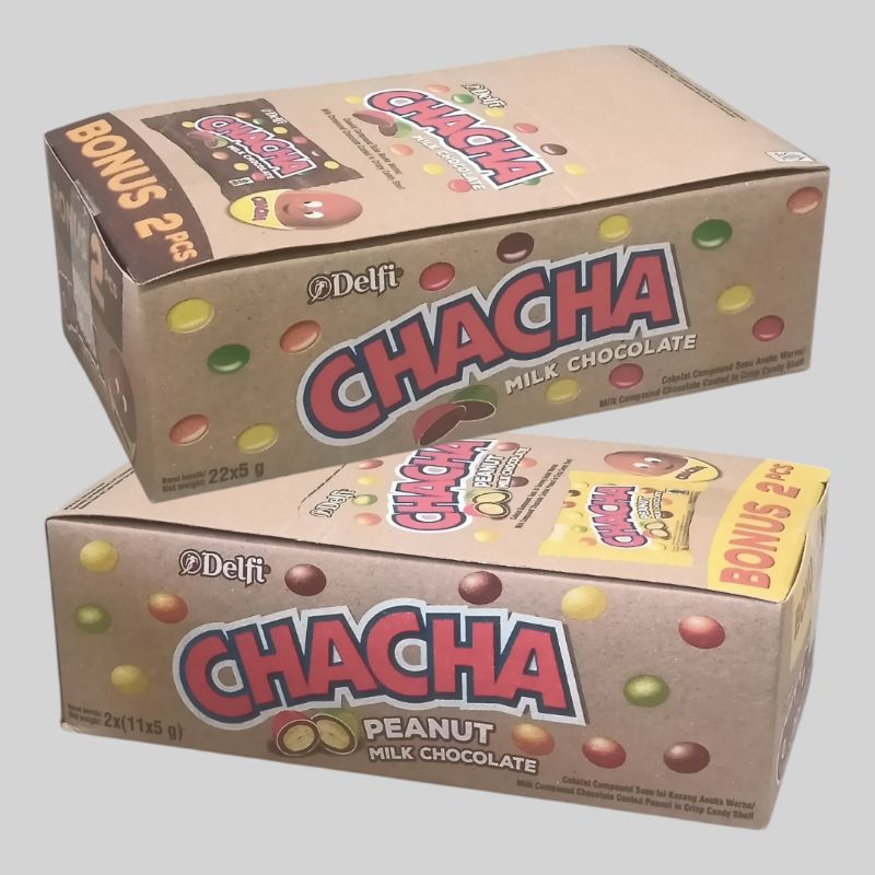 Delfi CHA CHA Milk Chocolate & Peanut Chocolate 5gr (20 pcs/box ...