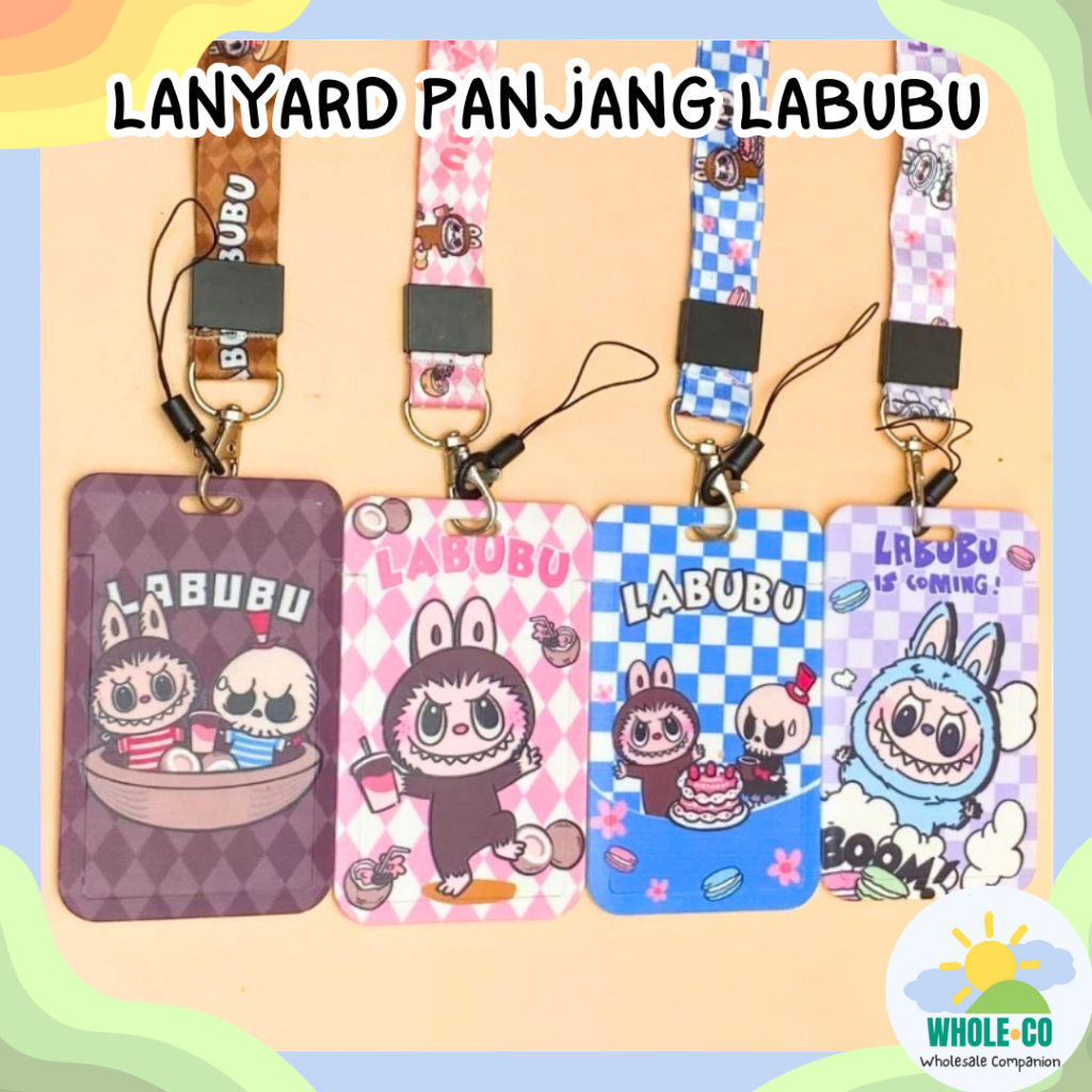 Lanyard Long Strap Labubu Premium Card Holder Flazz Card Storage E ...