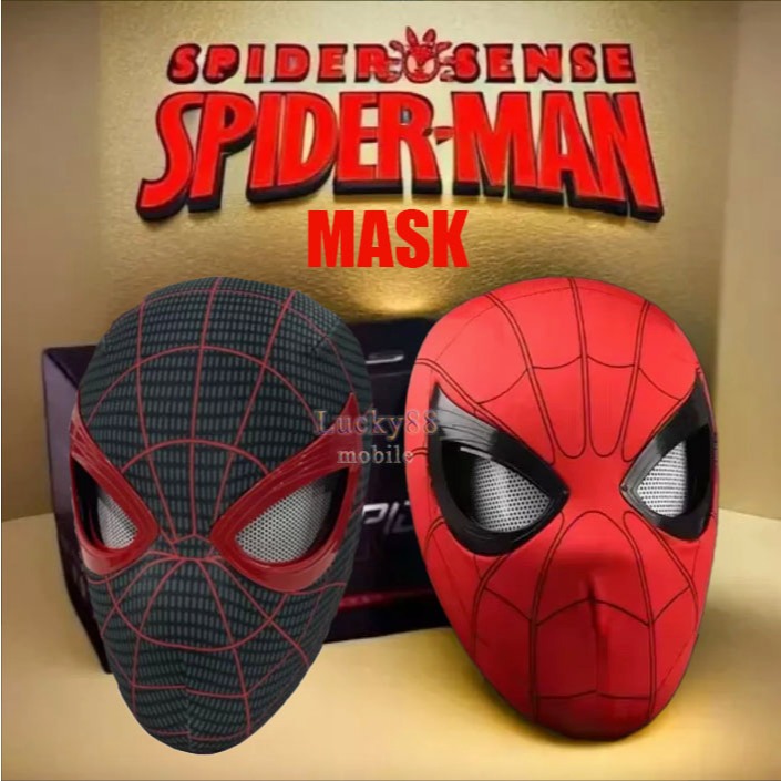 MATA Spiderman Miles Mask Manual Electric Mask With Moving Eyes ...