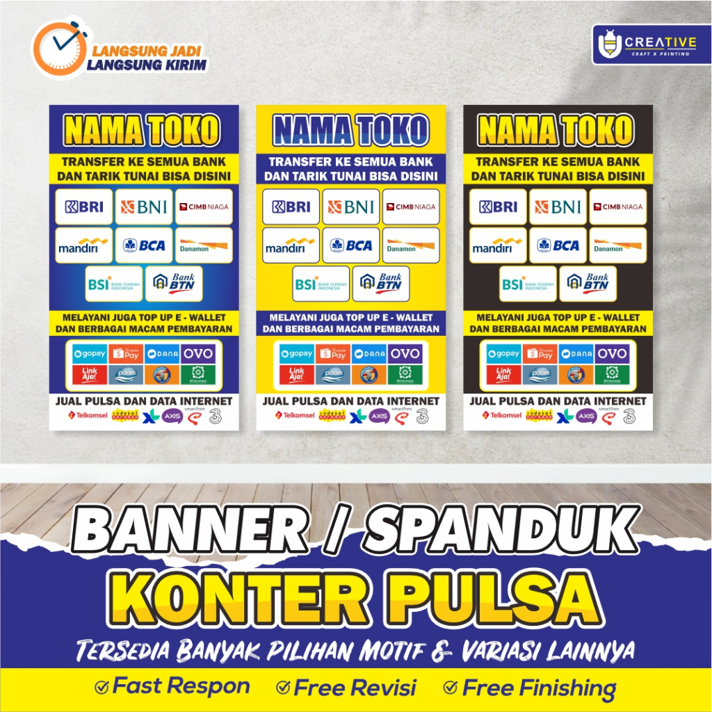 HIASAN DINDING Counter Banner Banner/Shop Counter Wall Decoration ...