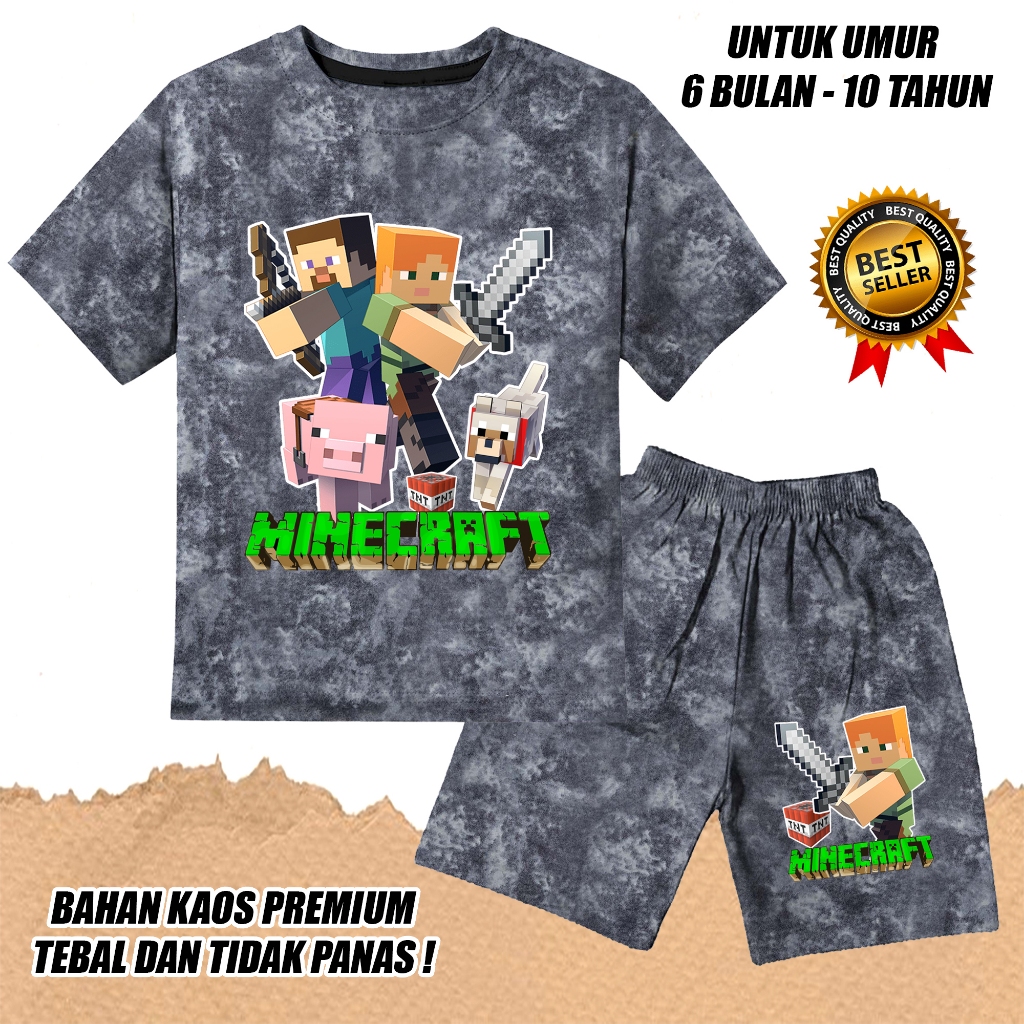 KATUN Boys girls short sleeve printed denim jeans suit soft cotton dtf ...
