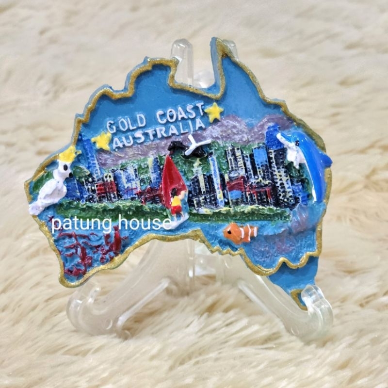Fridge Magnet Fridge Fridge Fridge Australia Gold Coast Map Map ...