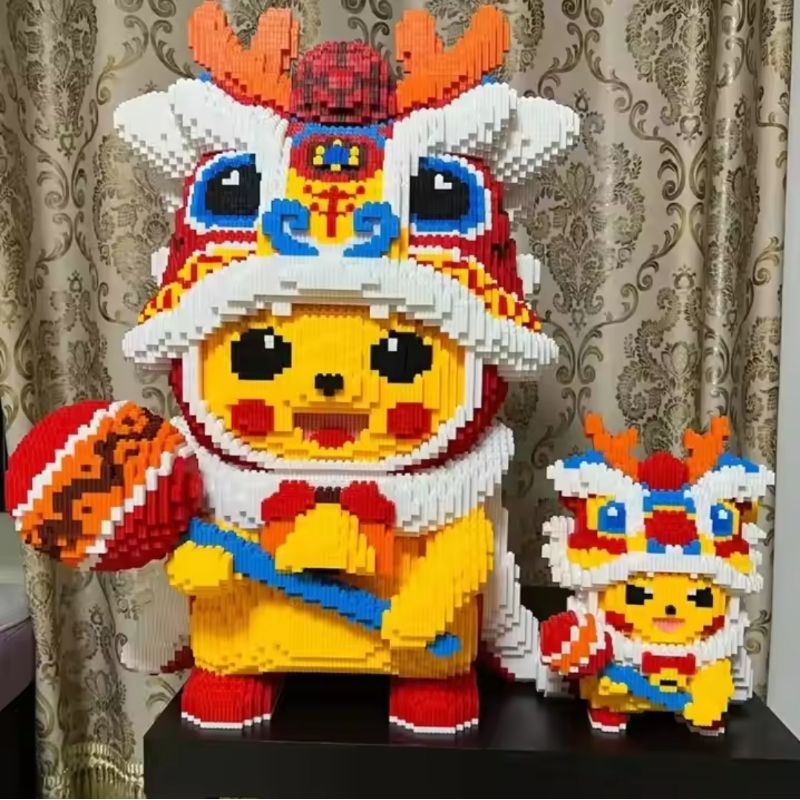 Nano Blocks Pokemon Pikachu Lion Dance Jumbo Besar Big Lion Dance ...