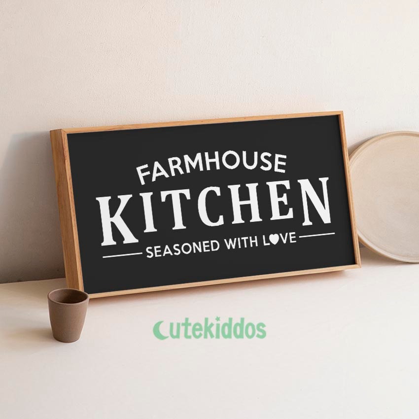Kitchen Wall Decoration with Farmhouse Writing Kitchen Sign Wall Decor ...