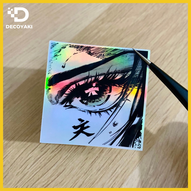 Hologram Japanese Eyes Manga Sticker | Shopee Malaysia