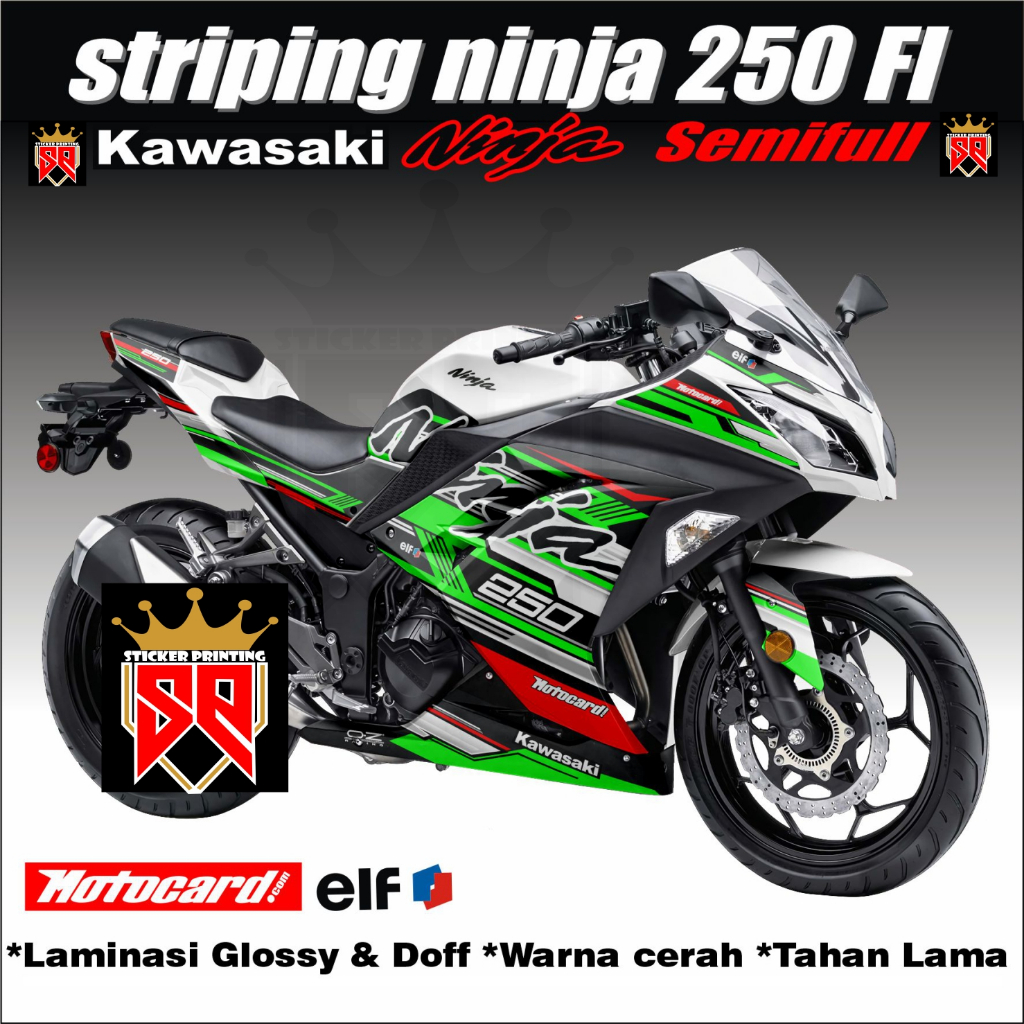Striping NINJA FI 250 OLD-OLD/DECAL STICKER KAWASAKI NINJA 250 FI ...