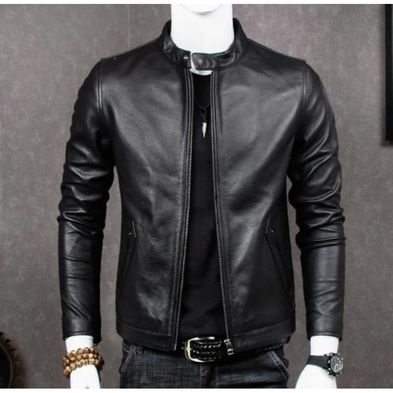 Men's leather jackets / men's jackets / men's motorbike semi-leather ...