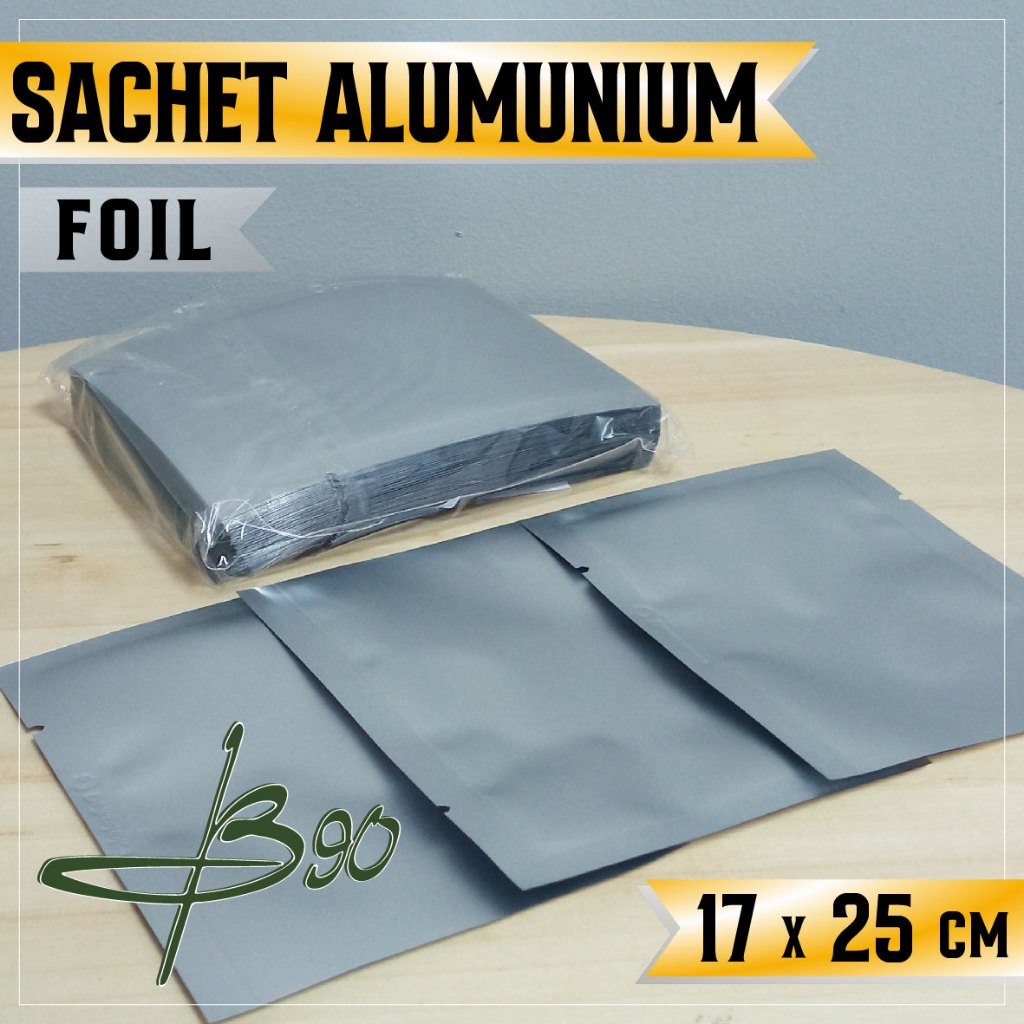 Aluminum Foil Sachet 17x25 cm Plastic Sachet Packaging 100pcs | Shopee ...
