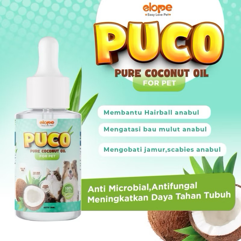 Puco VIRGIN COCONUT OIL VCO CAT DOG MUSHROOM MEDICINE SCABIES Elope | Shopee Malaysia