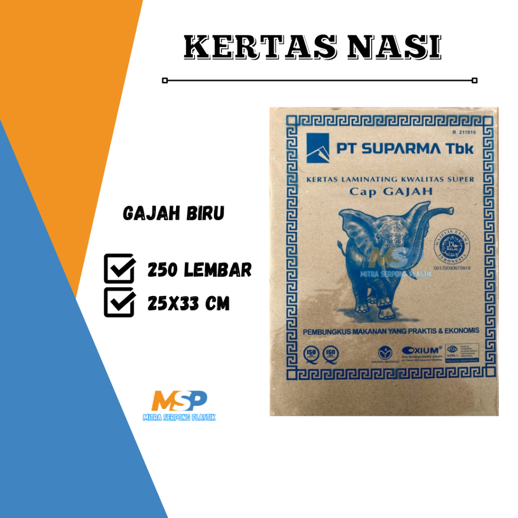Msp ~ BLUE ELEPHANT RICE PAPER 25X33 (250PCS) | Shopee Malaysia