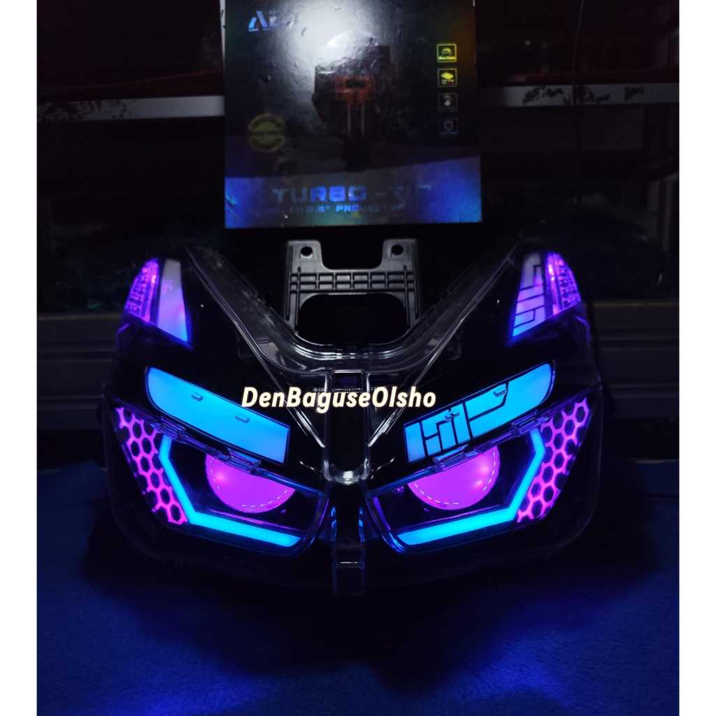 PROJECTOR BILED VARIO 160 ABS CBS COSTUME BILED AND LEZI RGB FULLSET ...
