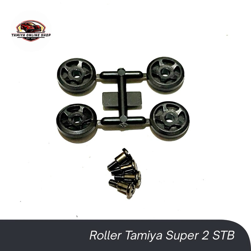 HITAM Tamiya Chassis Super 2 Roller Original Tamiya STB Contents 4pcs ...
