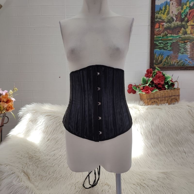 HITAM Underbust corset Black corset vintage corset gothic vintage ...