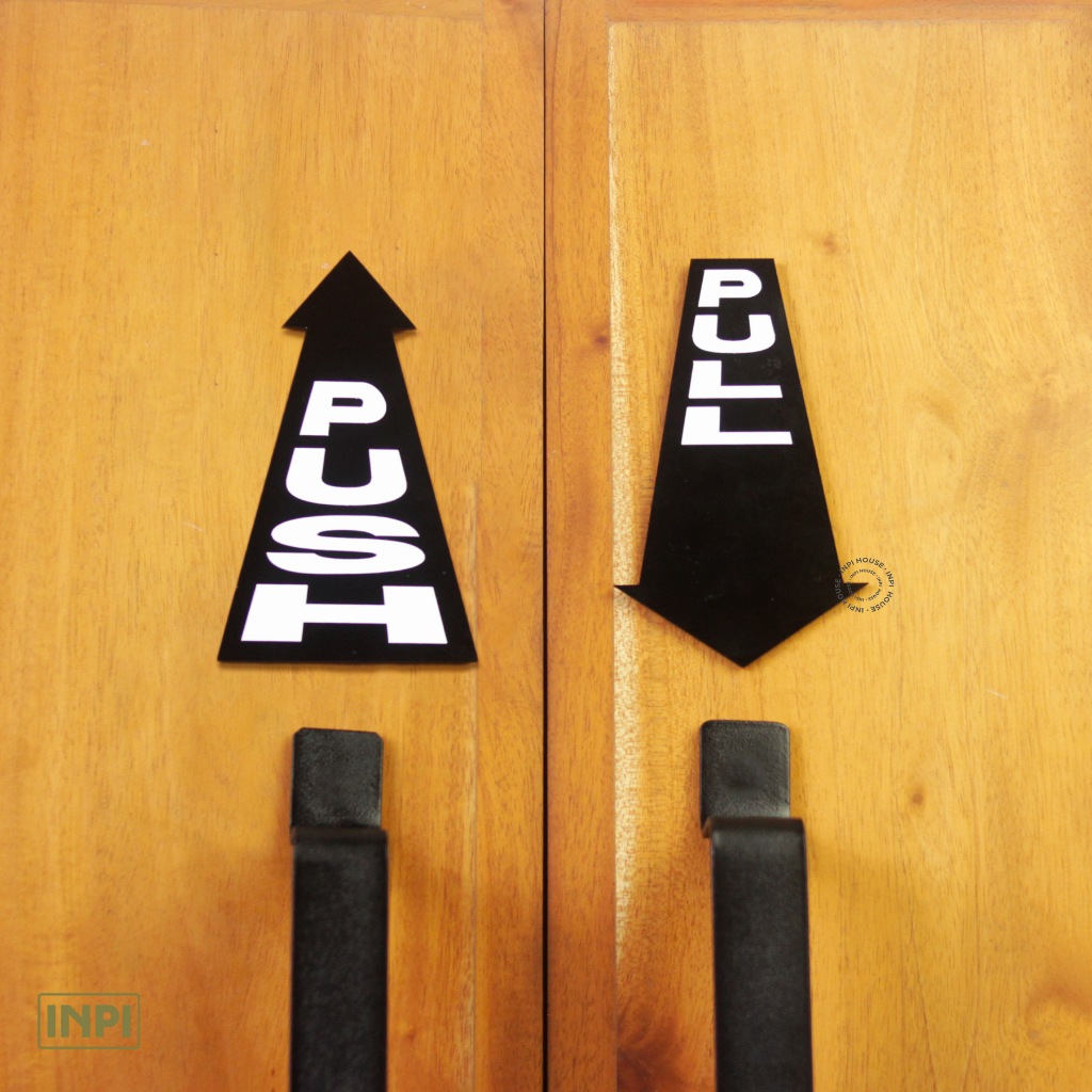Push Pull Sign Glass Door Push Pull Acrylic Sign - INPI House | Shopee ...