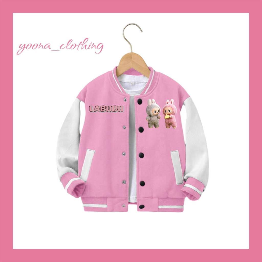 Labubu Twins Varsity Jacket/Labubu Jacket/Children's Baseball Jacket ...