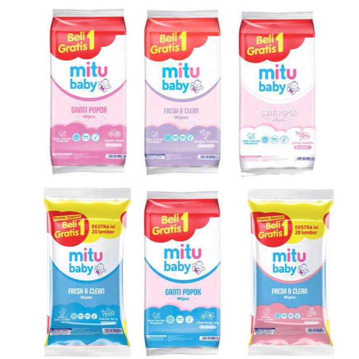 Mitu Baby Wipes Changing Diaper Wet Tissue Diaper Changing Wipes 50s ...