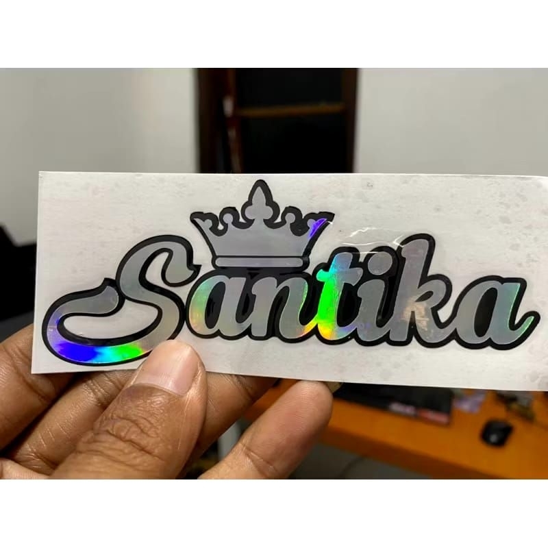 Single NAME STICKER FREE TO REQUEST CUSTOM STICKER WRITING HOLOGRAM ...