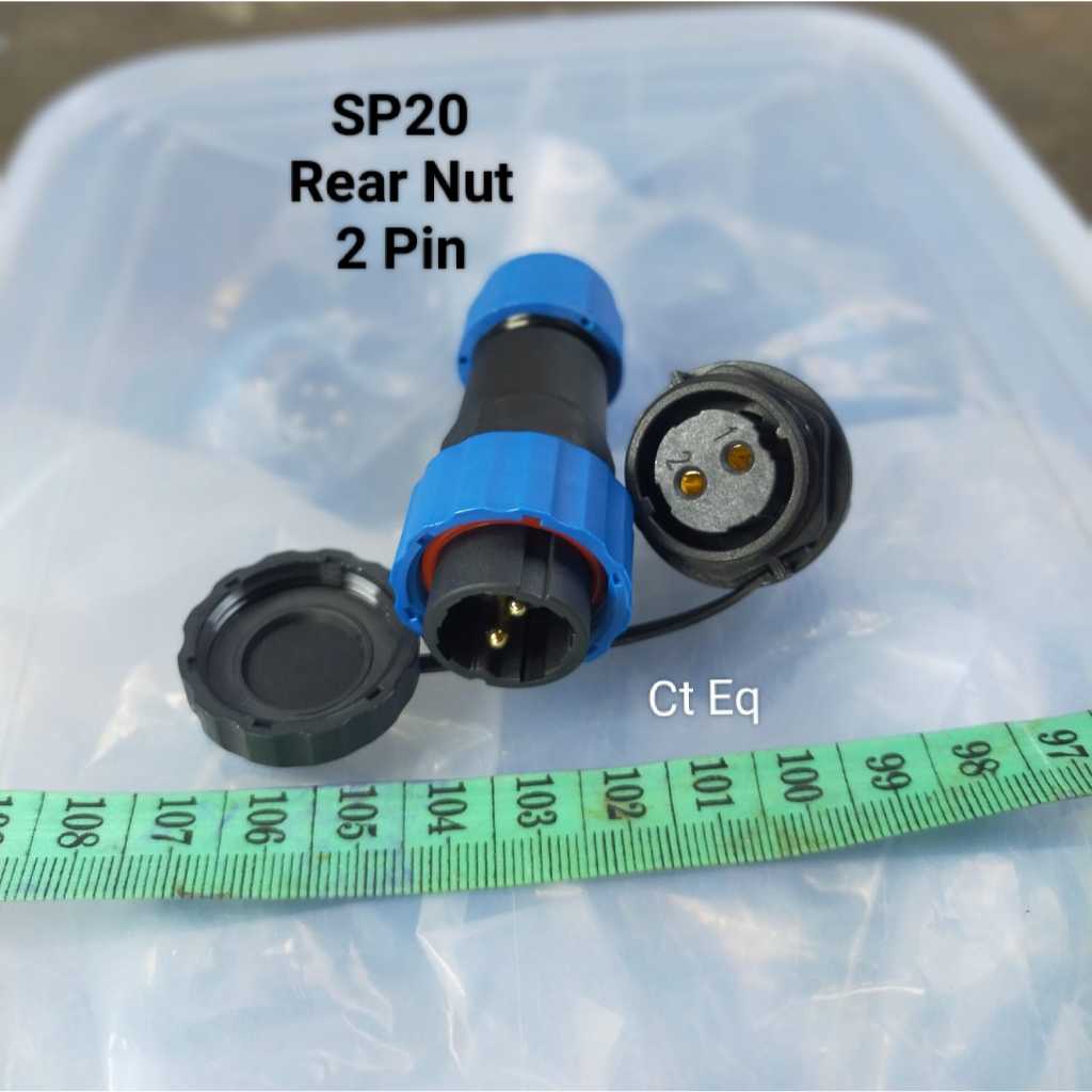 Sp20 Rear Nut 2pin Plug n Socket IP68 Panel Mount 2-Core Plug Connector ...