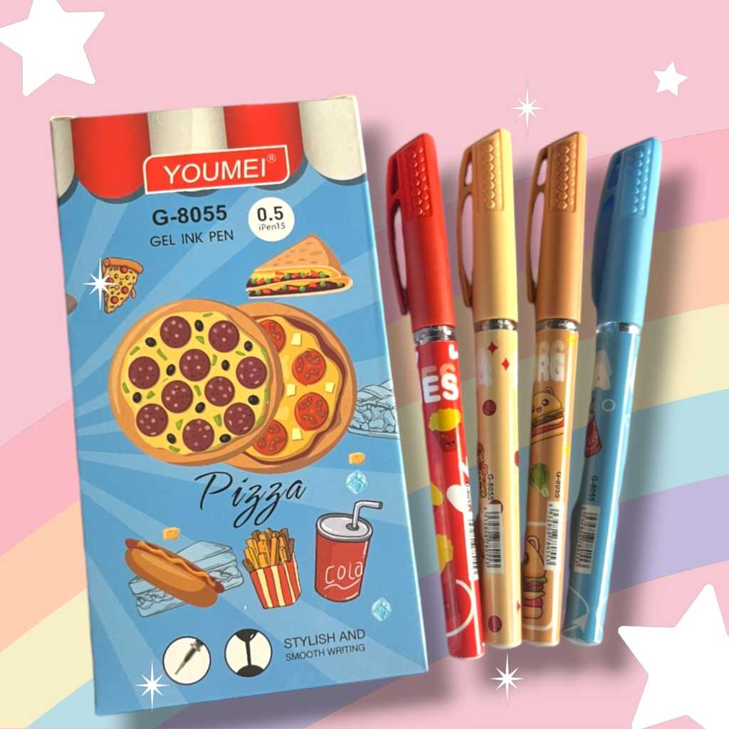 Youmei G-8055 PIZZA Gel Pen (12pc) | Shopee Malaysia