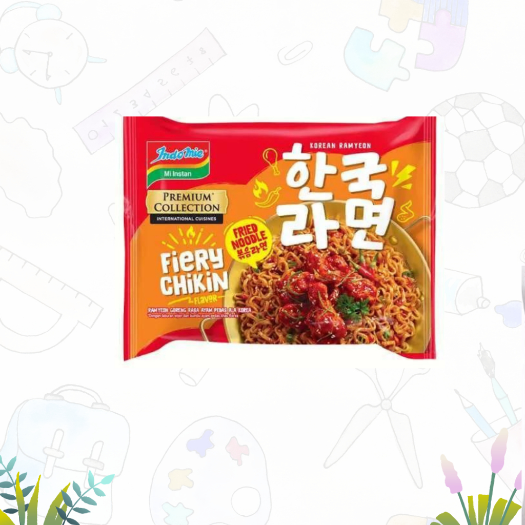 Indomie Ramyeon Fried Noodles With Spicy Chicken Flavor Korean Style ...