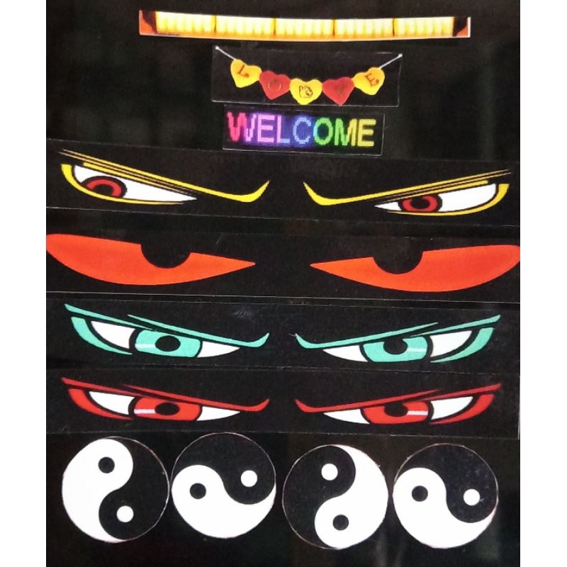 MATA Bus/truck miniature sticker package, eye strobe (4pcs), running ...