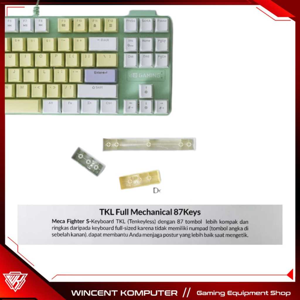 Gaming Keyboard DA Mechanical Outemu Removable Switch Backlight TKL ...