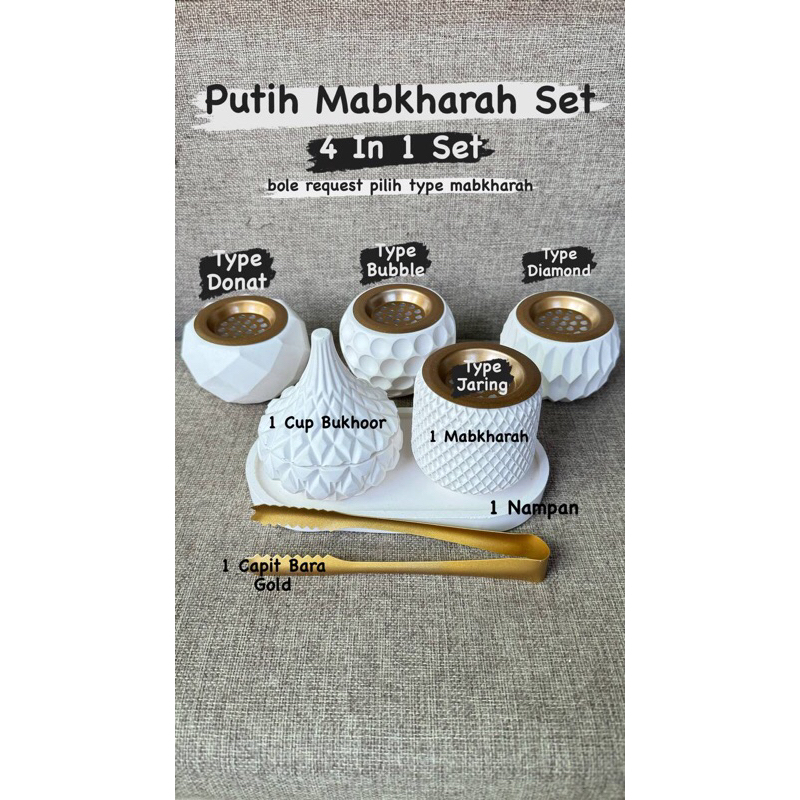 PUTIH White Mabkharah Set /Mabkhara Set Arabic aesthetic Cute aesthetic ...