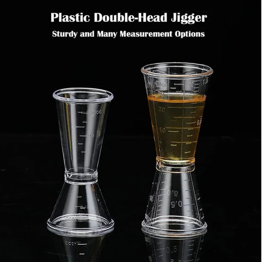 Jigger Slim Transparent Acrylic Plastic 10/20ml 20/40ml Measure Zigger ...