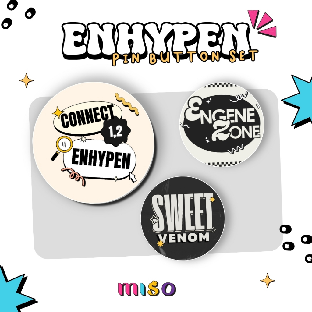Enhypen Pin Button Set / Enhypen Pin Button Packs / Enhypen Pin Badge Set / Enhypen Pin Button ...