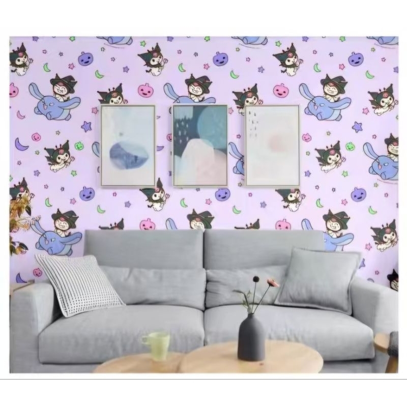 Kuromi Wizard Wall Wallpaper 8m to 9m x 45cm | Shopee Malaysia