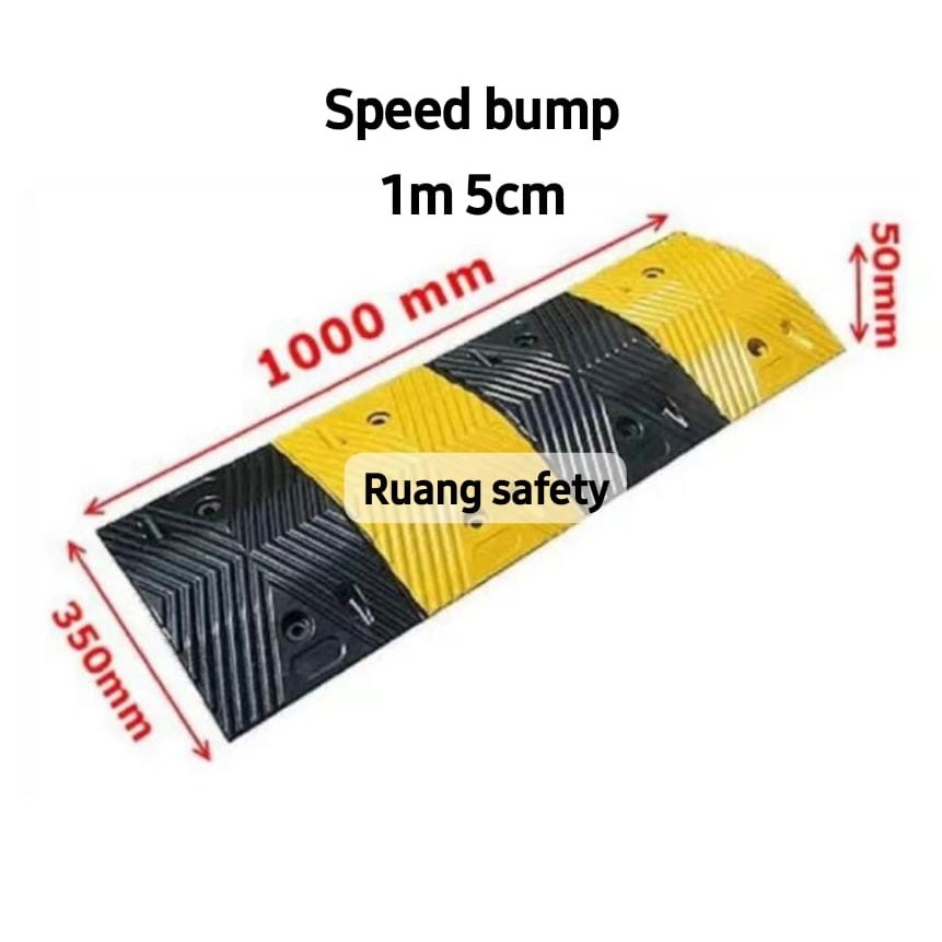 Rubber SPEED BUMP/Police Sleeping RUBBER 1METER 5CM/SAFETY TRAFFIC ...