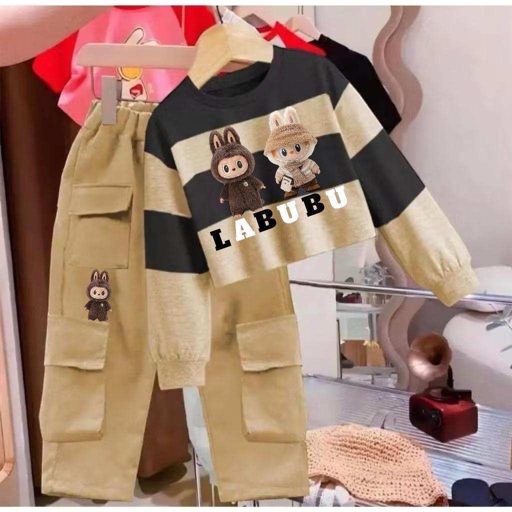 Labubu Crop Suit for Girls, Viral Hits, Ages 2-10 Years | Shopee Malaysia