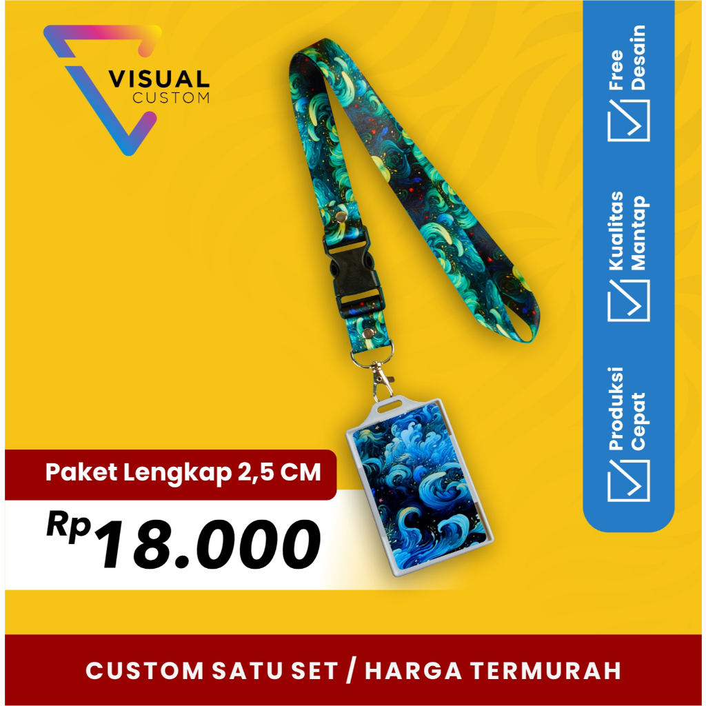 One SET Of 2.5 CM Double Sided LANDYARD, ID CARD, FRAME/Print LANDYARD ...