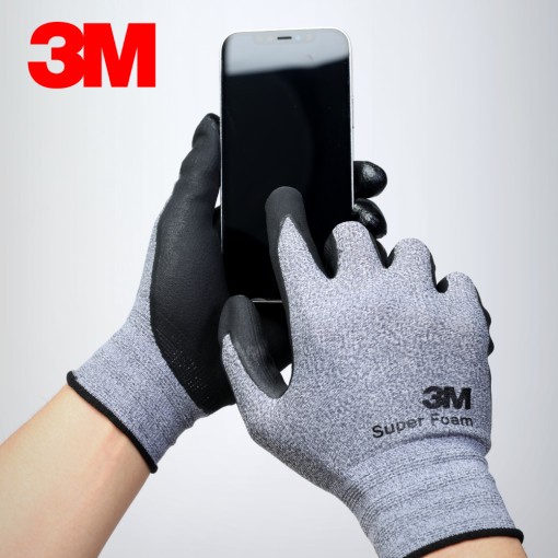 3m Comfort Grip Super Form Touch Screen Gloves thin breathable material ...