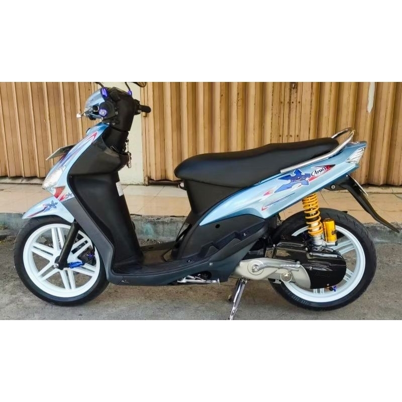 Yamaha MIO SPORTY Transparent STRIPING STICKER/SMILE DESIGN ARAI NAKANO ...