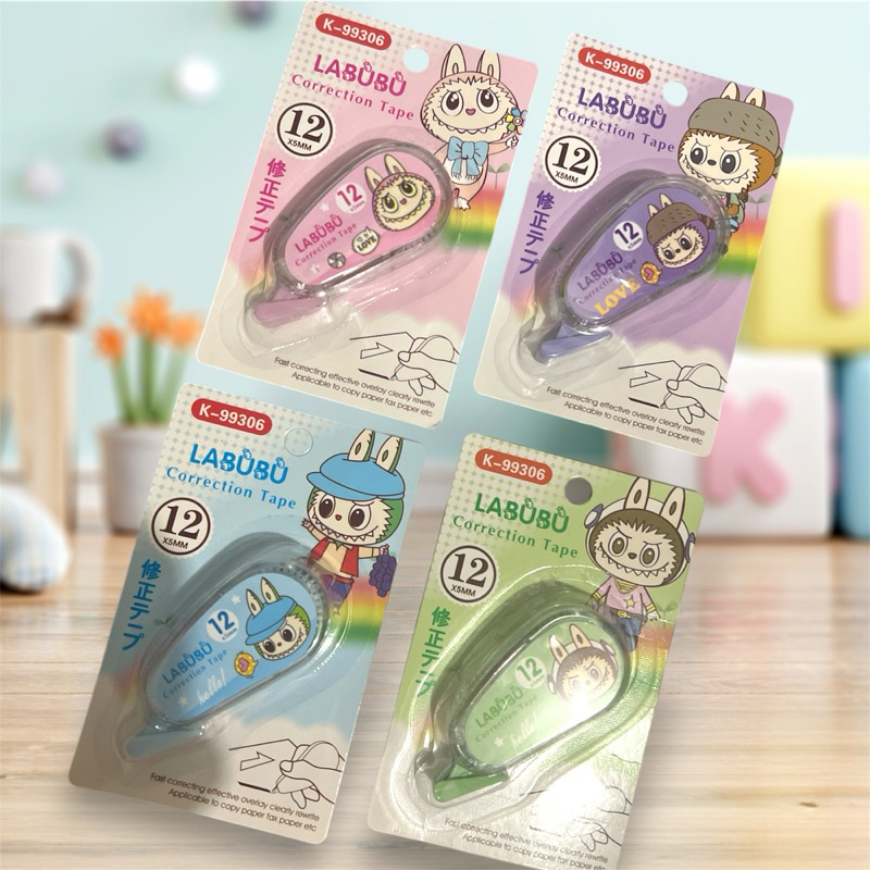 Labubu tip x Roll Cute Characters tip-ex Paper Fancy Character Tape ...