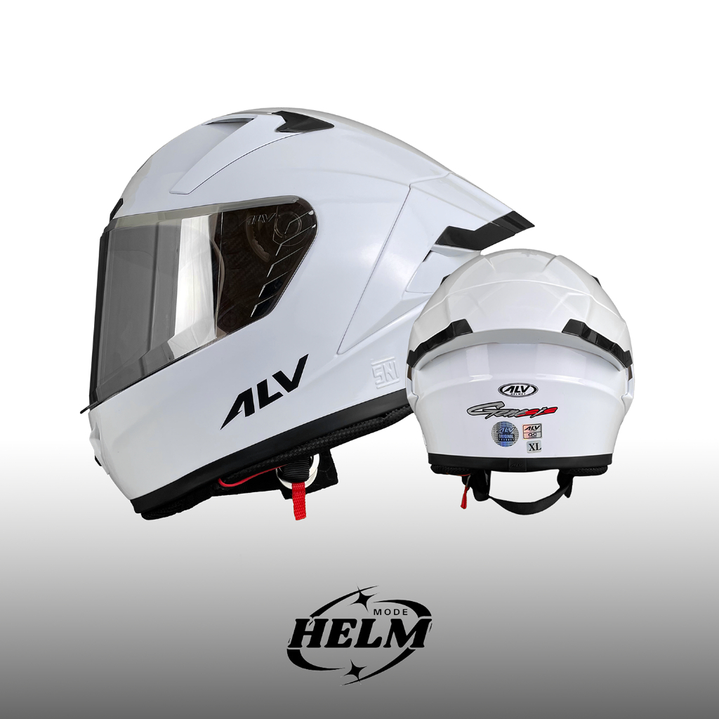 ALV GENESIS HELM FULL FACE SOLID VISOR SILVER STANDARD SNI PREMIUM ...