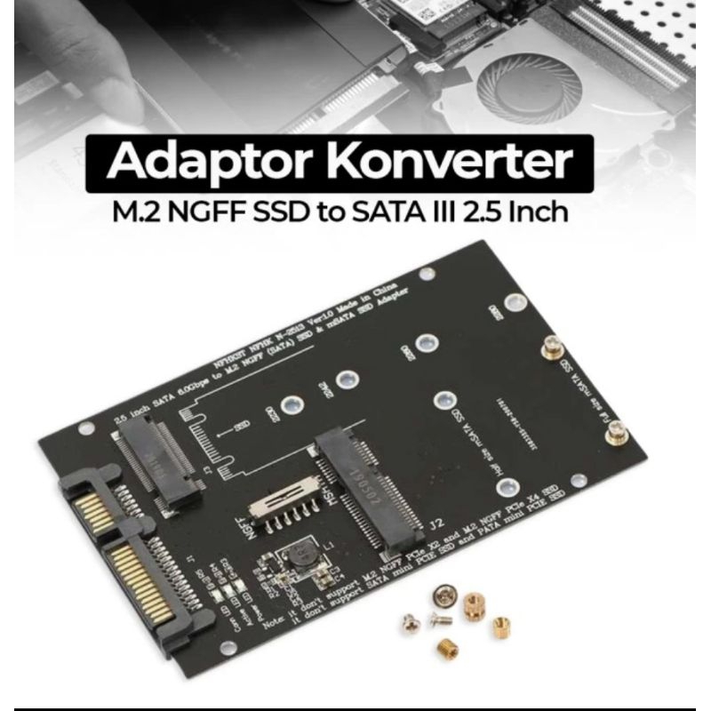 Adapter CONVERTER M2 SSD NVME TO SATA III 2.5inch 6.0Gbps | Shopee Malaysia