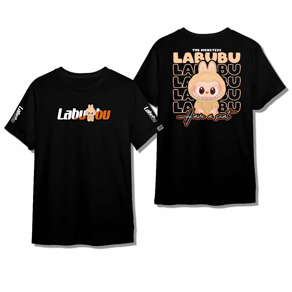 KATUN Labubu Have a Seat Kaos Labubu full back New Variant of 24s ...
