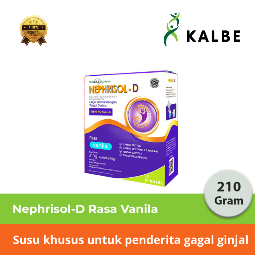 Nephrisol-d Vanilla 210 gram - Dialysis Kidney Patient Milk | Shopee ...