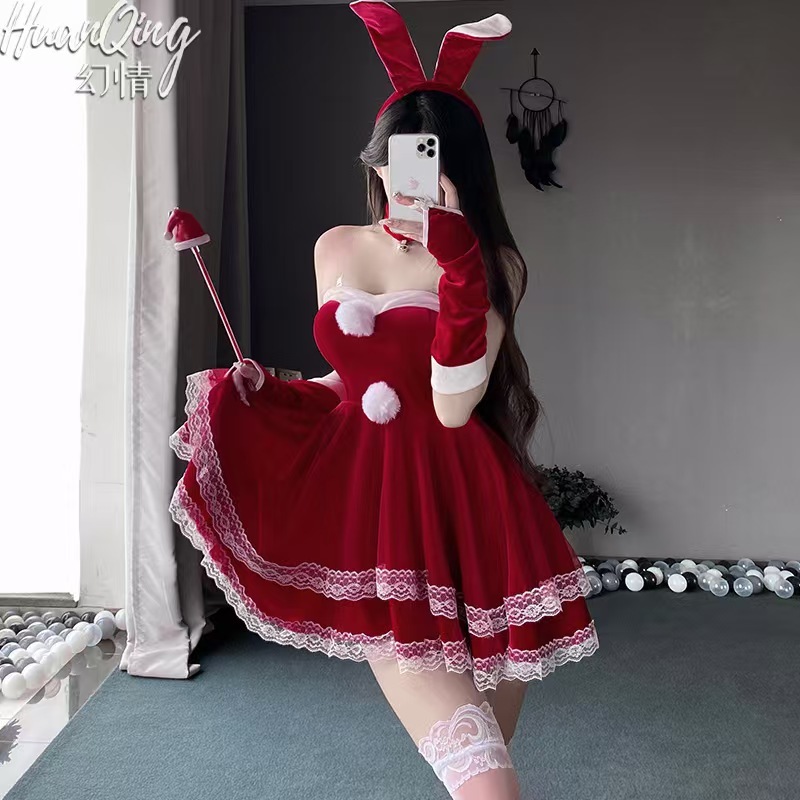 Sexy Lingerie Bunny Girl Christmas New Cosplay Uniform Set Female Hot 5455