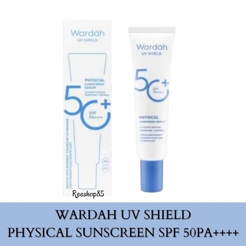 Wardah UV Shield Physical Sunscreen Serum SPF 50+ PA++++ 30ml | Wardah ...