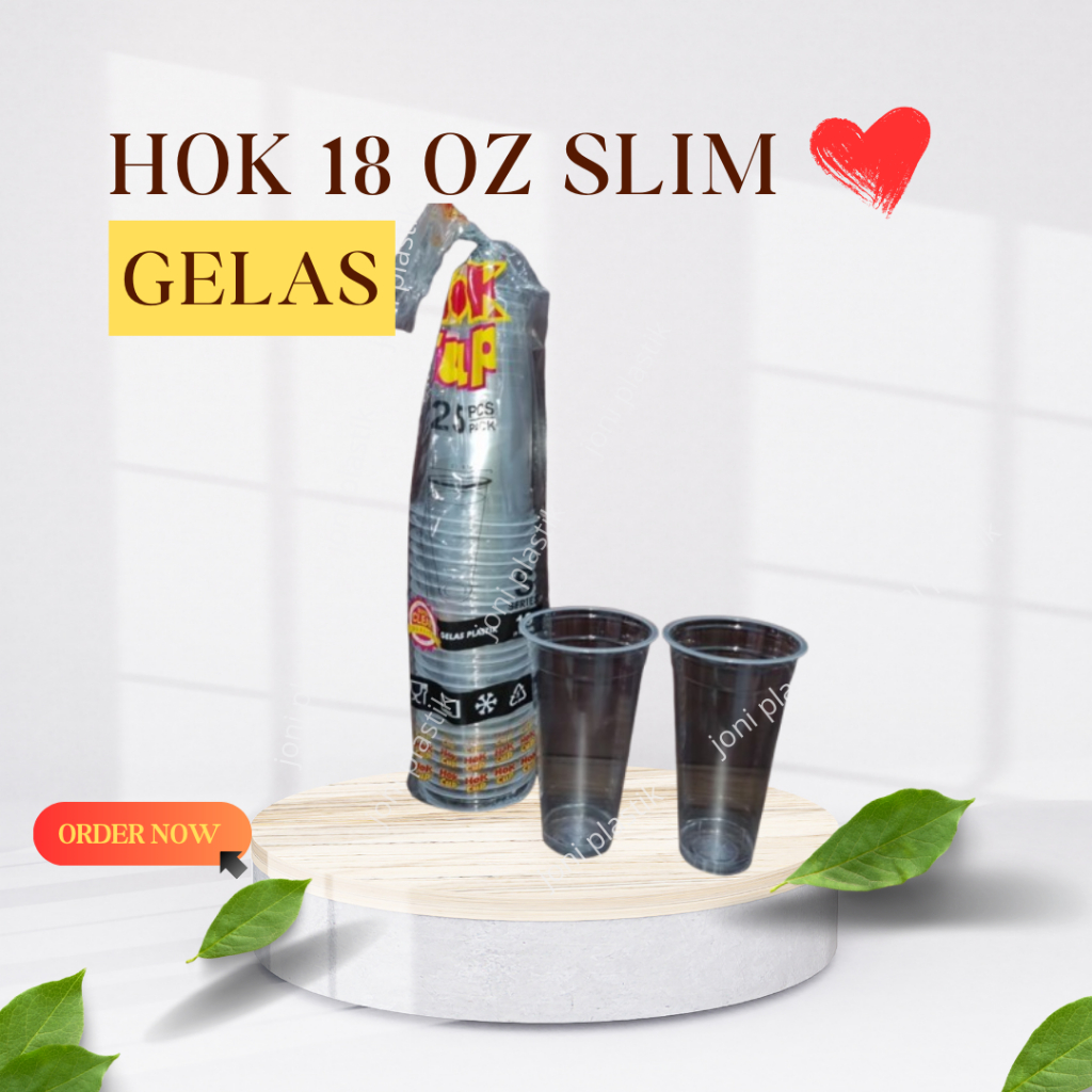 18oz Slim S-Series Flat Hok Plastic Cup / Cup contains 25 pcs | Shopee ...