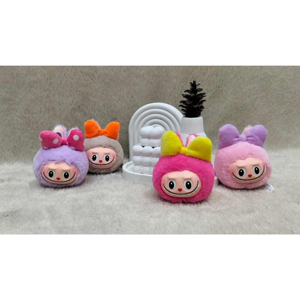 Labubu Keychain Rubber Face Head Keychain The Monster Labubu Cute ...