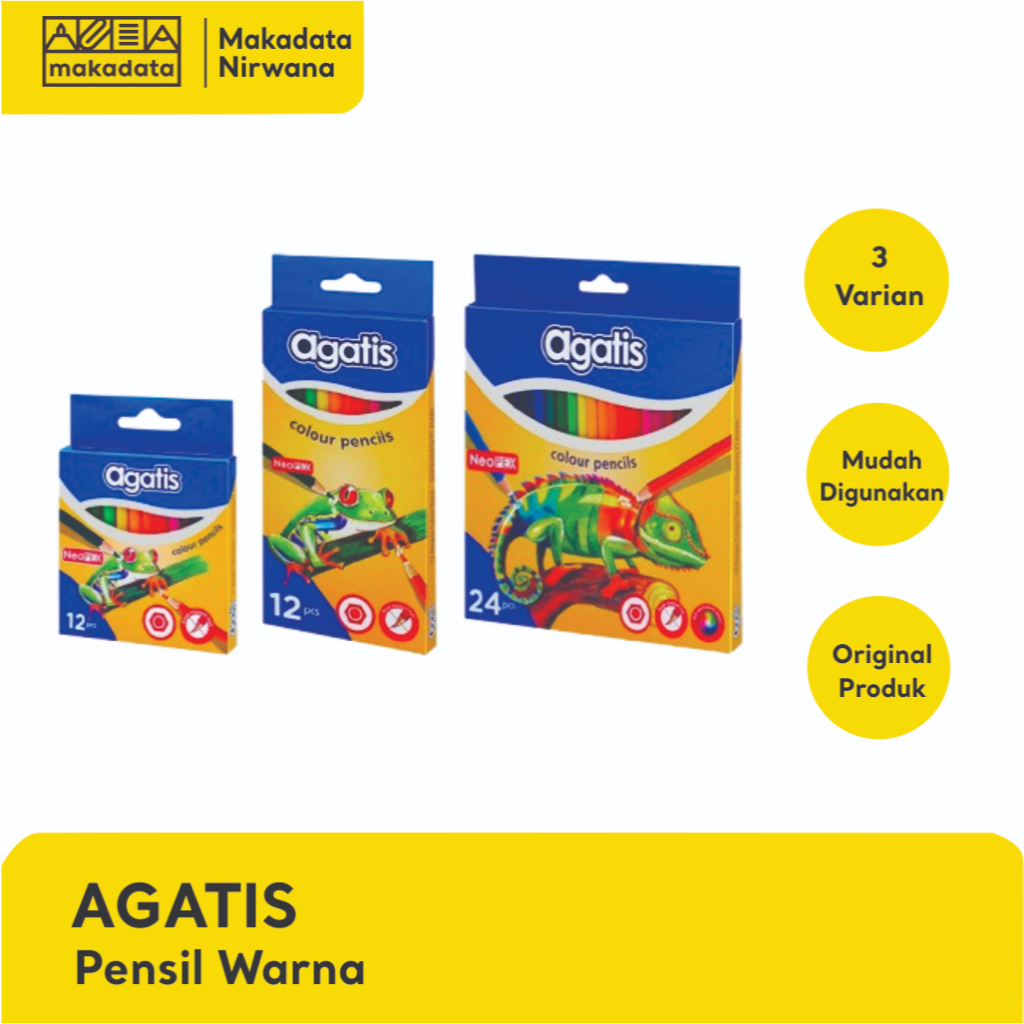 Agatis PENCIL/LONG COLOR PENCIL 24 COLORS (1 PCS) | Shopee Malaysia
