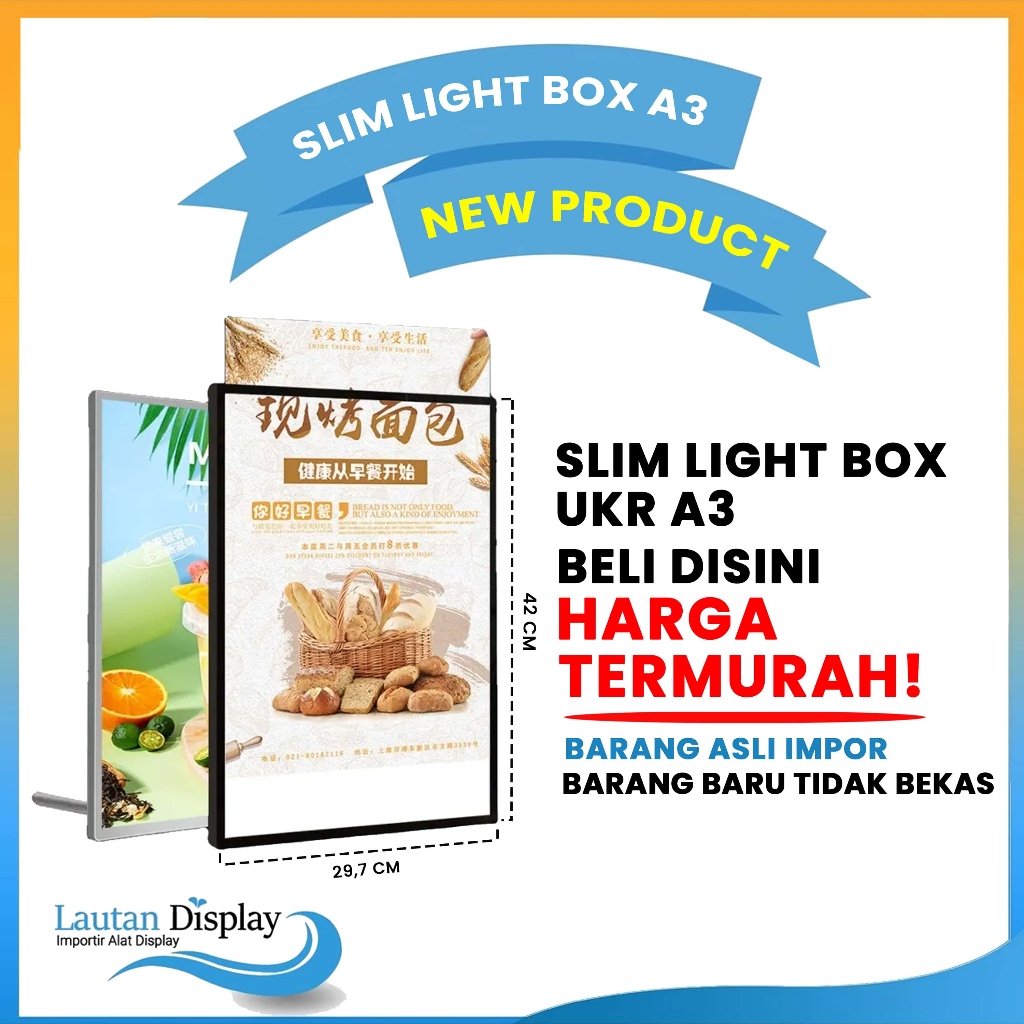 Led Slim Light Box A3 Signboard Display Frame Menu Cafe Sign Board ...