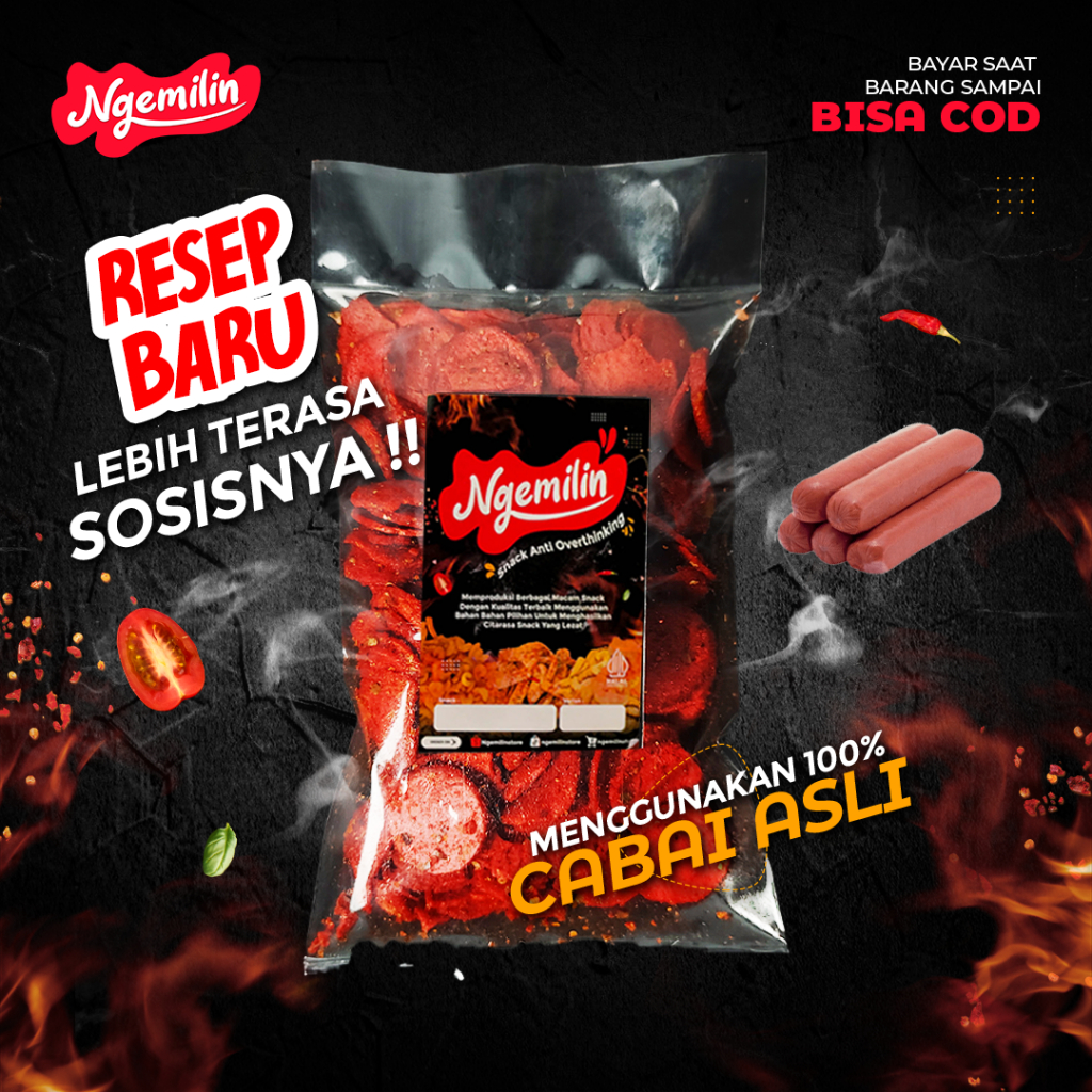 Sosreng Spicy Snack Snack Fried Sausage Spicy Delicious Crispy Crispy ...