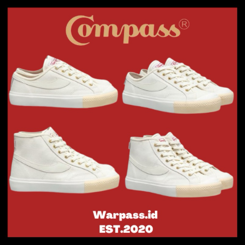 Compass Gazelle Low & High Cream Shoes 100% ORIGINAL | Shopee Malaysia