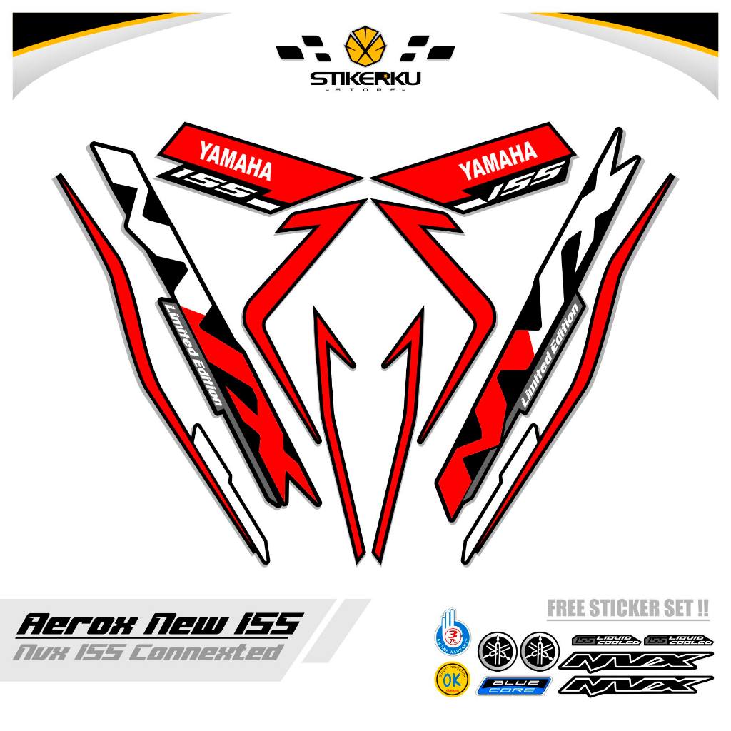 Sticker AEROX 155 NEW / MTF 41 / STRIPING AEROX CONNECTED / STICKERS ...
